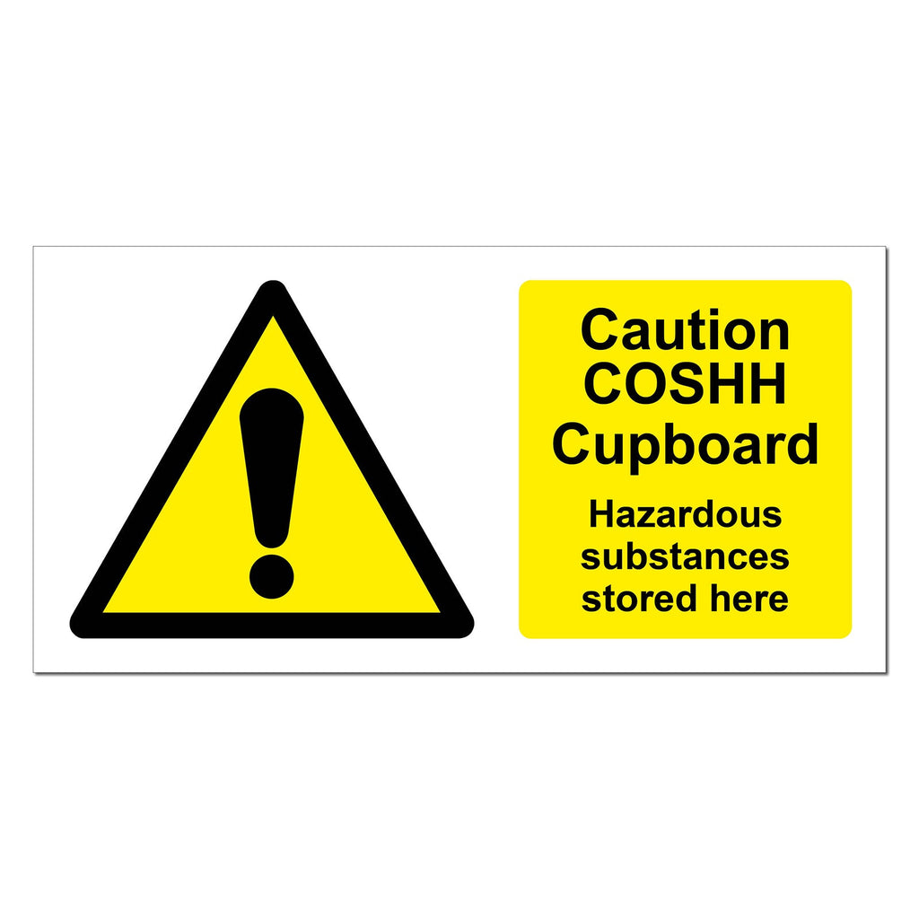 Caution COSHH Cupboard Safety Sign – Make Safety Visible UK