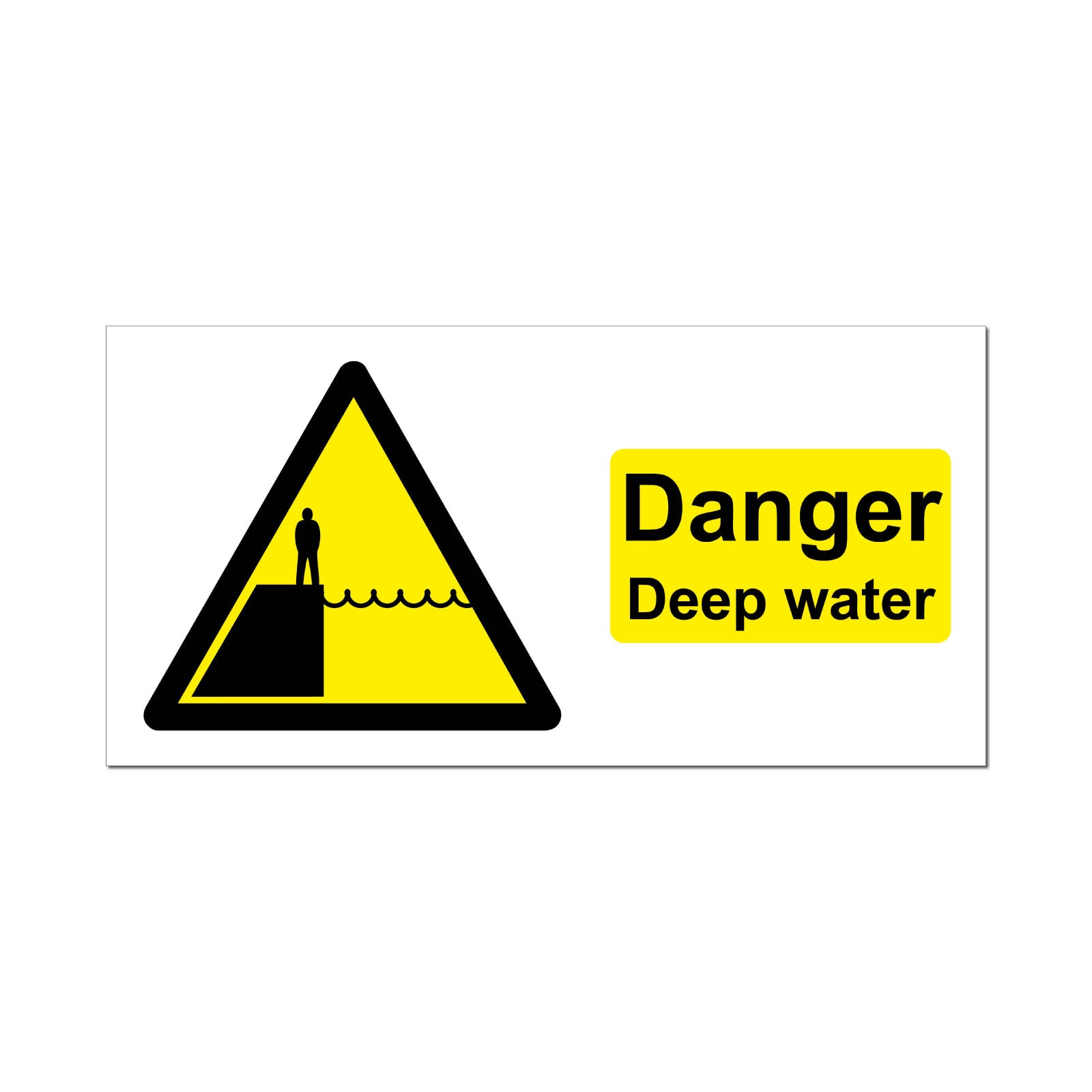 Danger Deep Water Safety Sign – Make Safety Visible UK