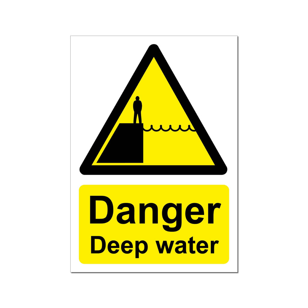 Danger Deep Water Safety Sign – Make Safety Visible UK