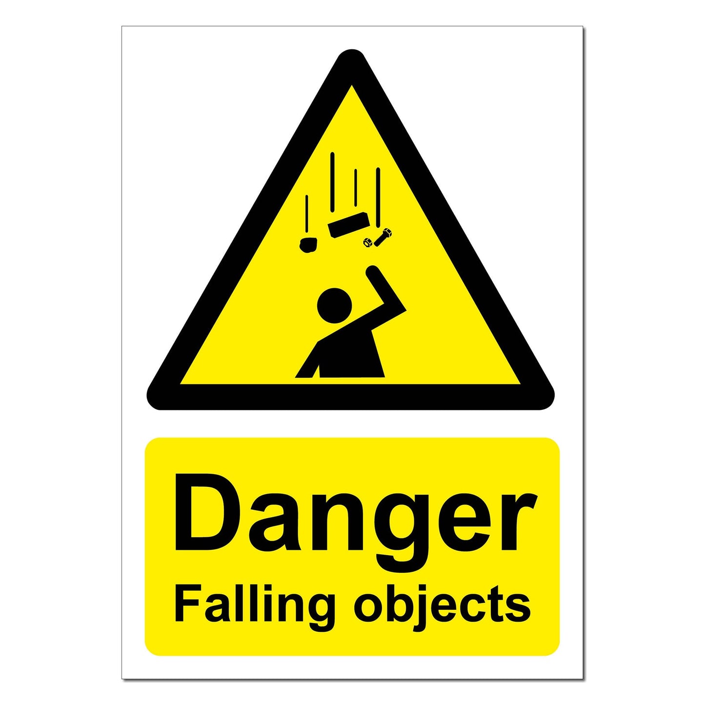 Caution Falling Objects Safety Sign – Make Safety Visible UK