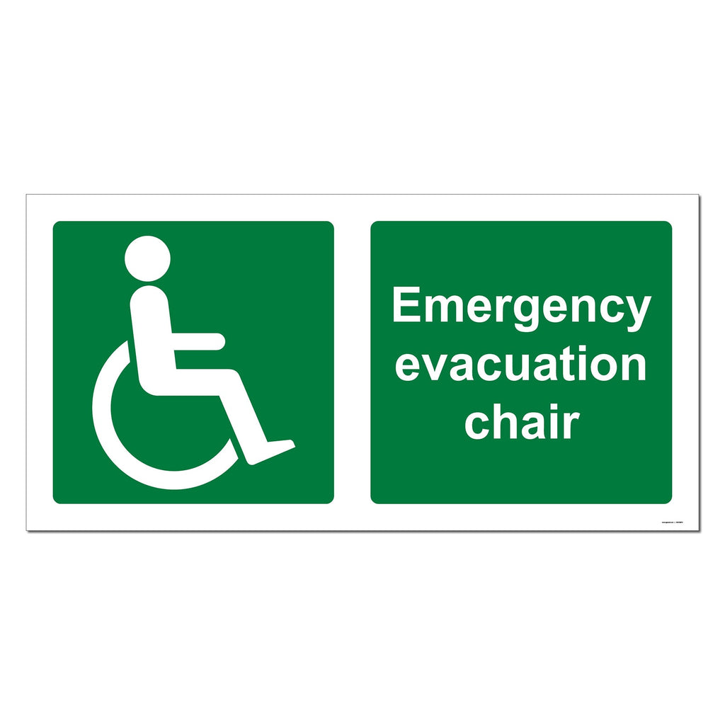 Emergency Evacuation Chair Safety Sign – Make Safety Visible UK