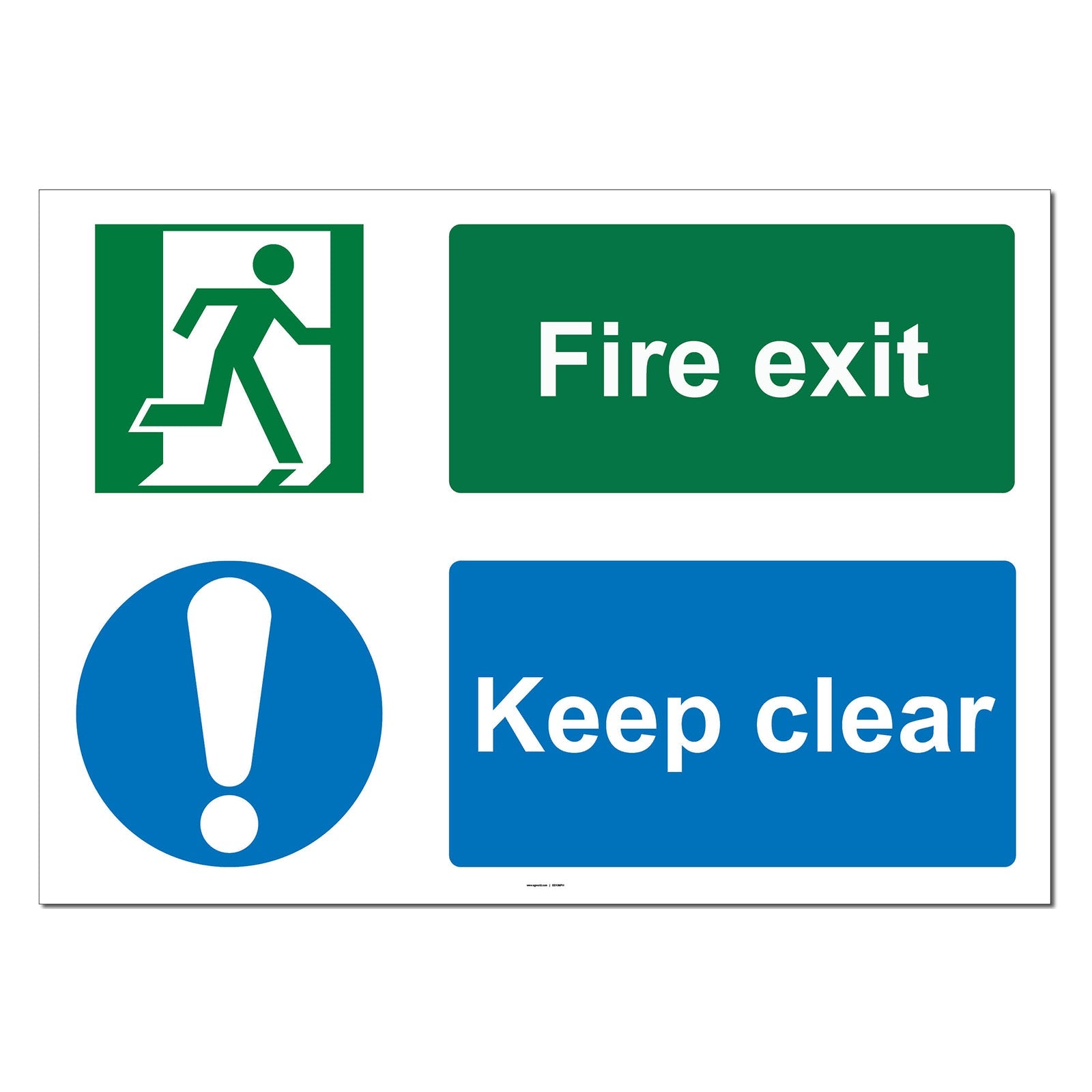 Fire Exit Keep Clear Safety Sign – Make Safety Visible UK