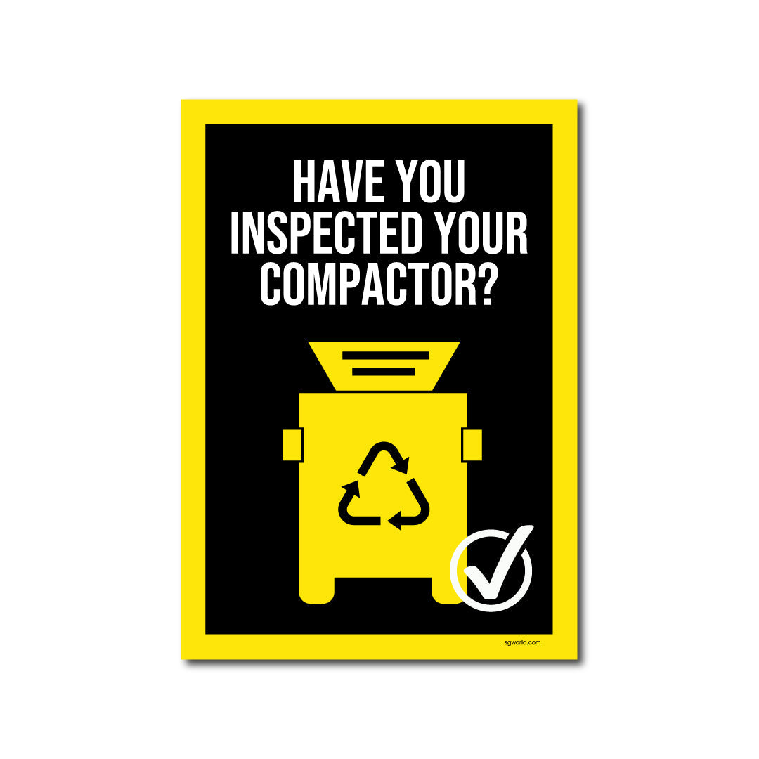 Compactor Inspection Signage – Make Safety Visible UK