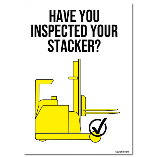 Stacker Inspection Signage – Make Safety Visible UK