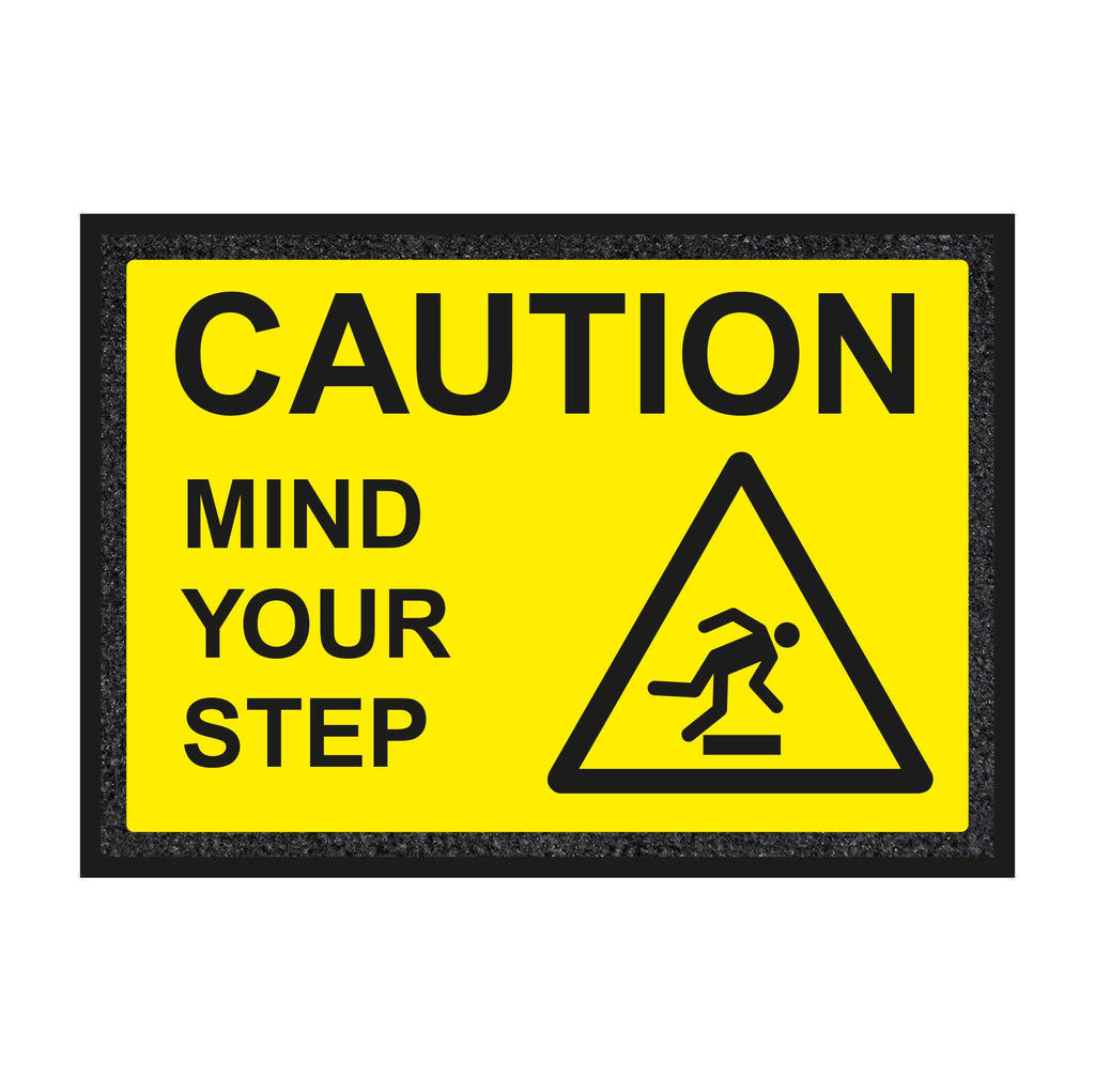 Mind Your Step Safety Mat 850mm x 1200mm – Make Safety Visible UK