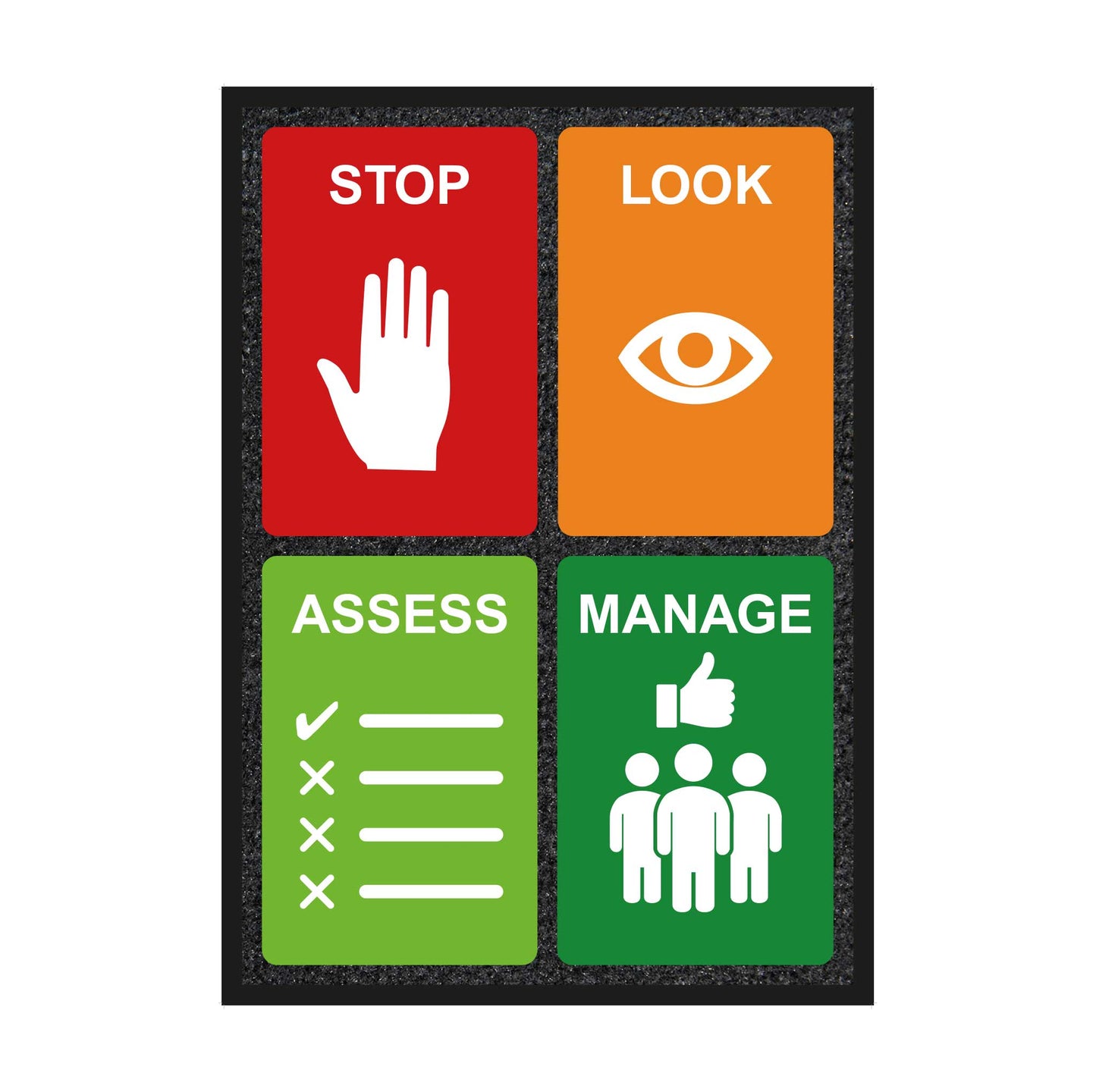 Stop Look Assess Manage SLAM Safety Mat 850mm x 1200mm – Make Safety ...