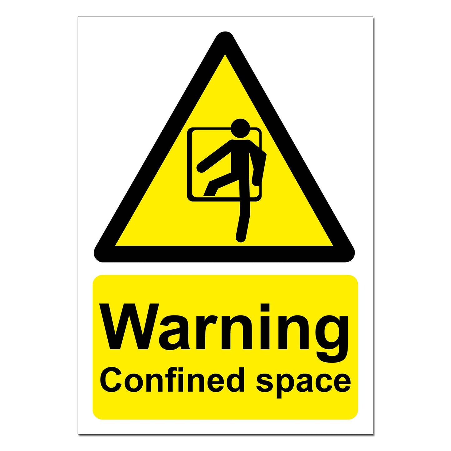 Warning Confined Space Safety Sign – Make Safety Visible UK